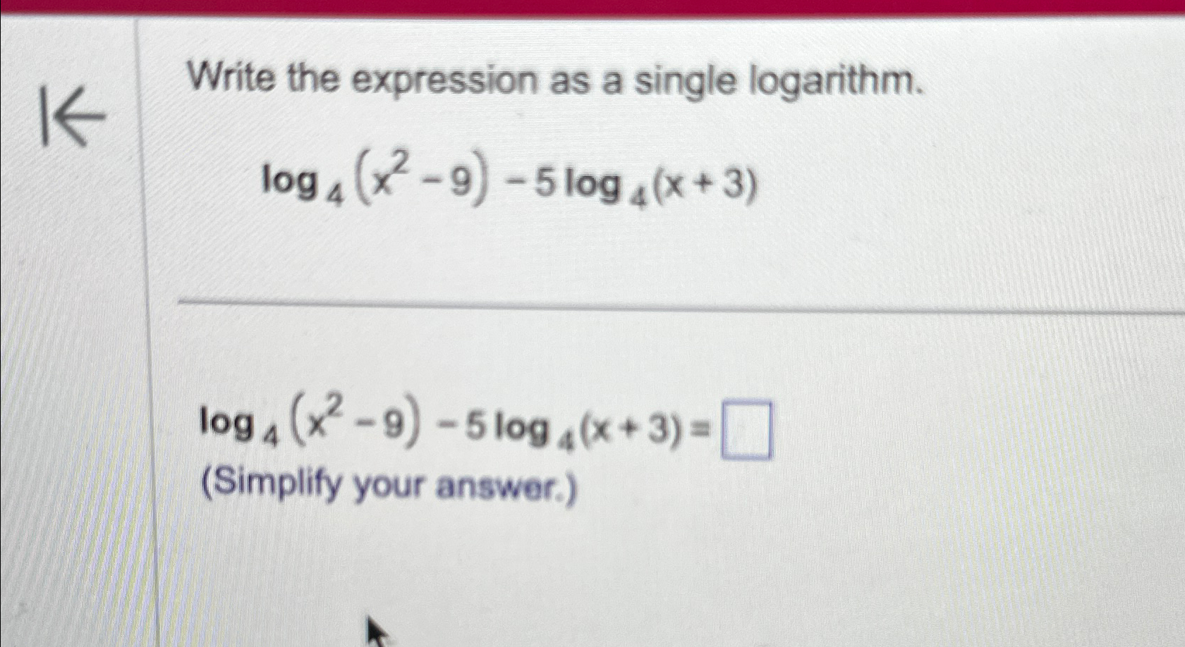 Solved Write the expression as a single | Chegg.com