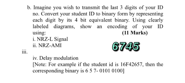Solved 5) all a. Assume that the transmitted bit stream for | Chegg.com