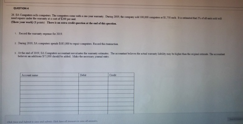 Solved QUESTION 4 26. SA Computers sells computers. The | Chegg.com