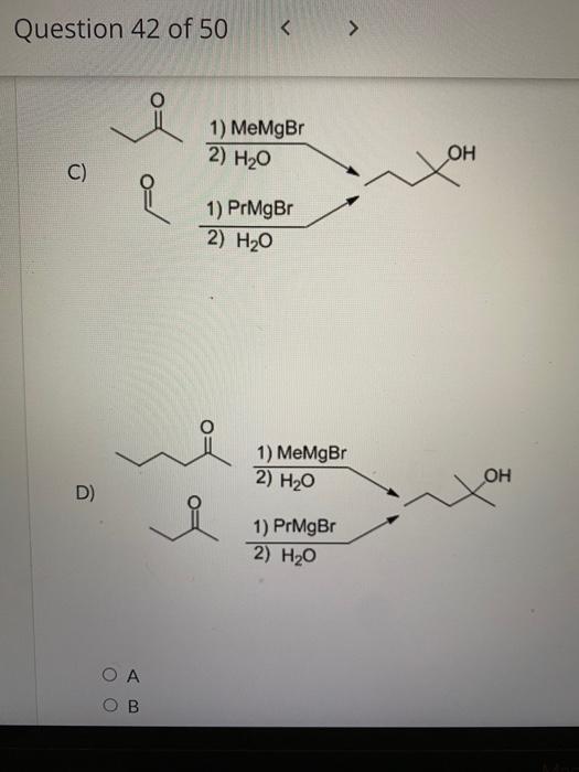 Solved 12.15b ОН tot 1) MeMgBr 2) Но ОН А) А 1) PrMgBr 2) | Chegg.com