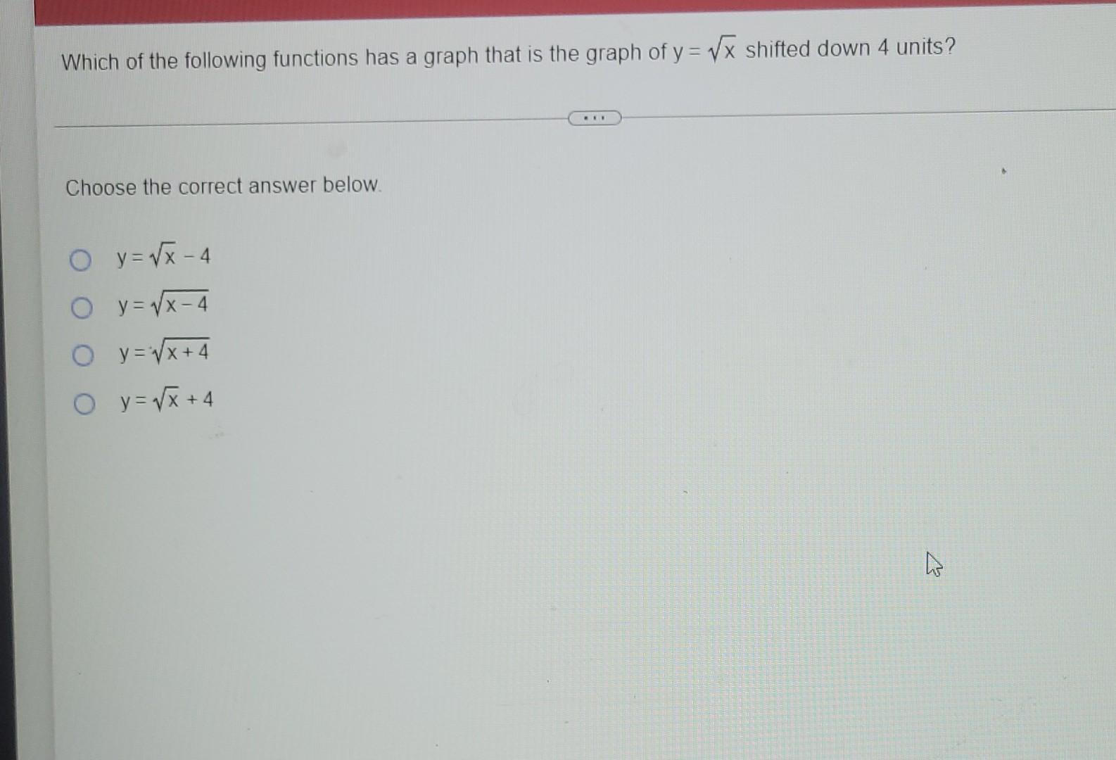 Solved Which of the following functions has a graph that is | Chegg.com