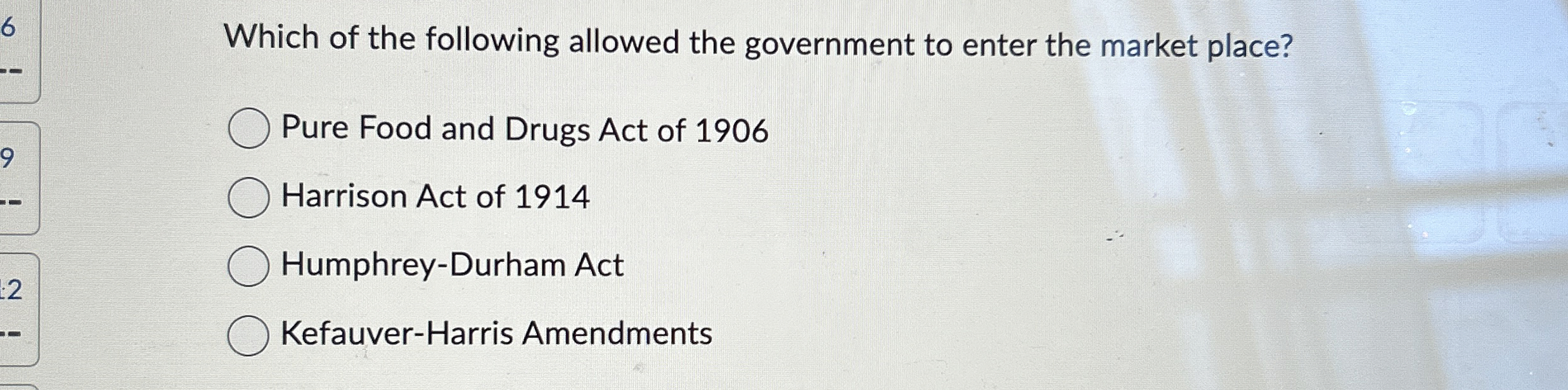 Solved Which of the following allowed the government to | Chegg.com