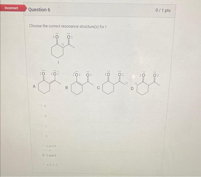 Solved Choose the correct resonance structure(s) for I A C. | Chegg.com