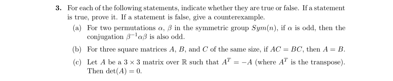 Solved For each of the following statements, indicate | Chegg.com