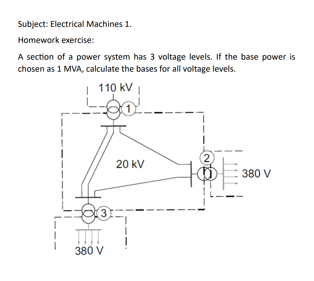 Solved Subject: Electrical Machines 1.Homework exerciseA | Chegg.com