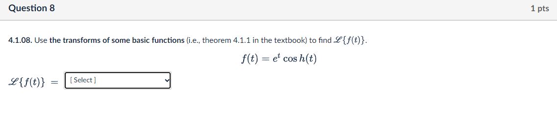 Solved 4.1.08. ﻿Use the transforms of ﻿some basic functions | Chegg.com