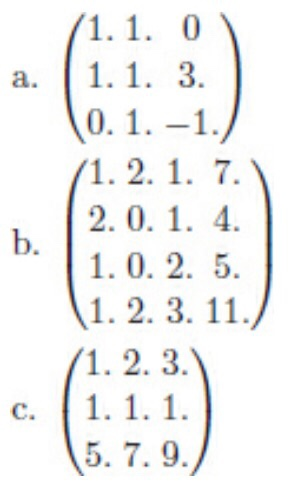 Solved Determine which of the matrices are ill conditioned | Chegg.com