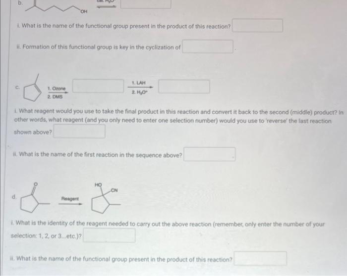 Solved Below you will find twelve (12) reaction products | Chegg.com