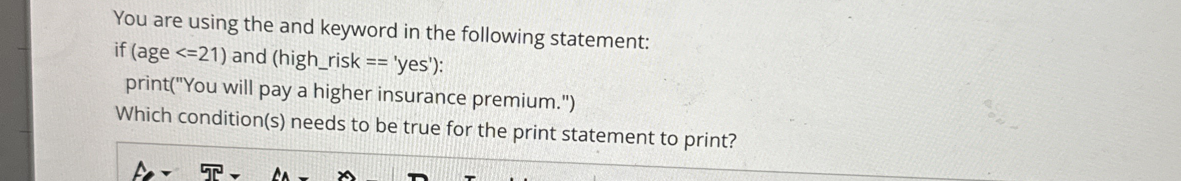 Solved You are using the and keyword in the following | Chegg.com