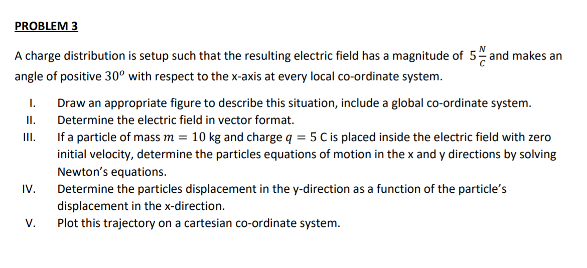 Solved PROBLEM 3A charge distribution is setup such that the | Chegg.com