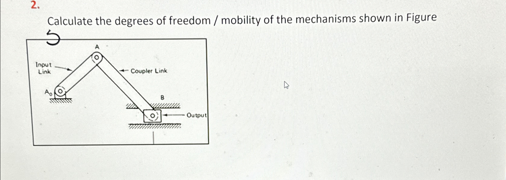 Solved Calculate the degrees of freedom / ﻿mobility of the | Chegg.com
