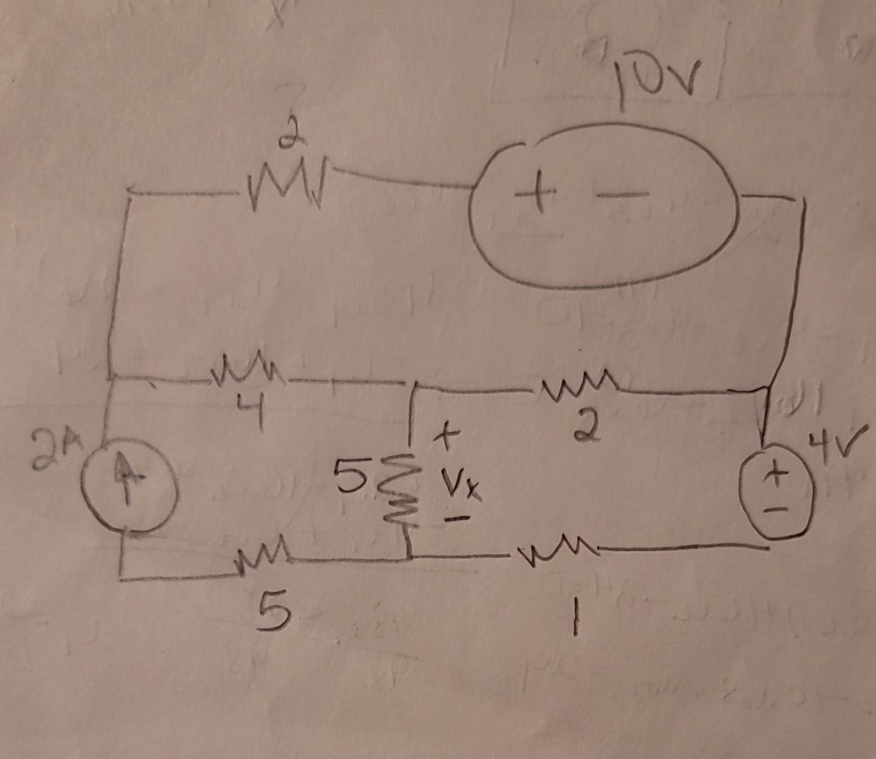 Solved find Vx using thevenin | Chegg.com