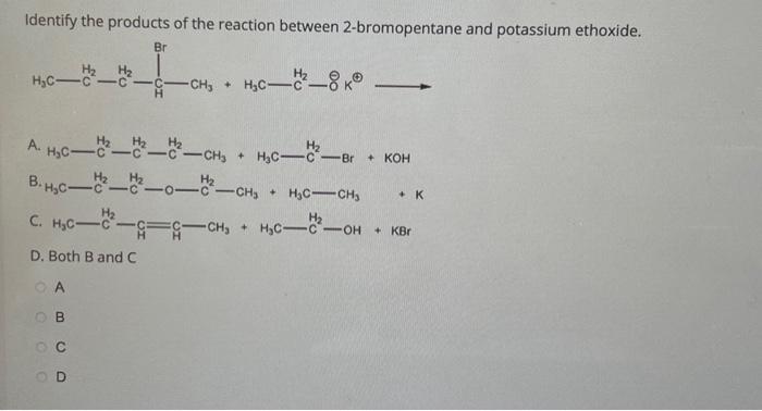 Solved Identify the products of the reaction between | Chegg.com