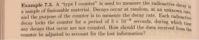 3. Consider the radioactive decay problem of Example | Chegg.com