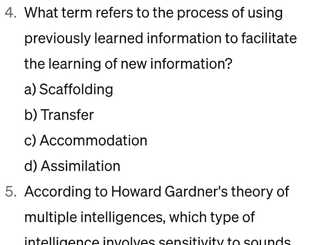 Solved What term refers to the process of using previously | Chegg.com