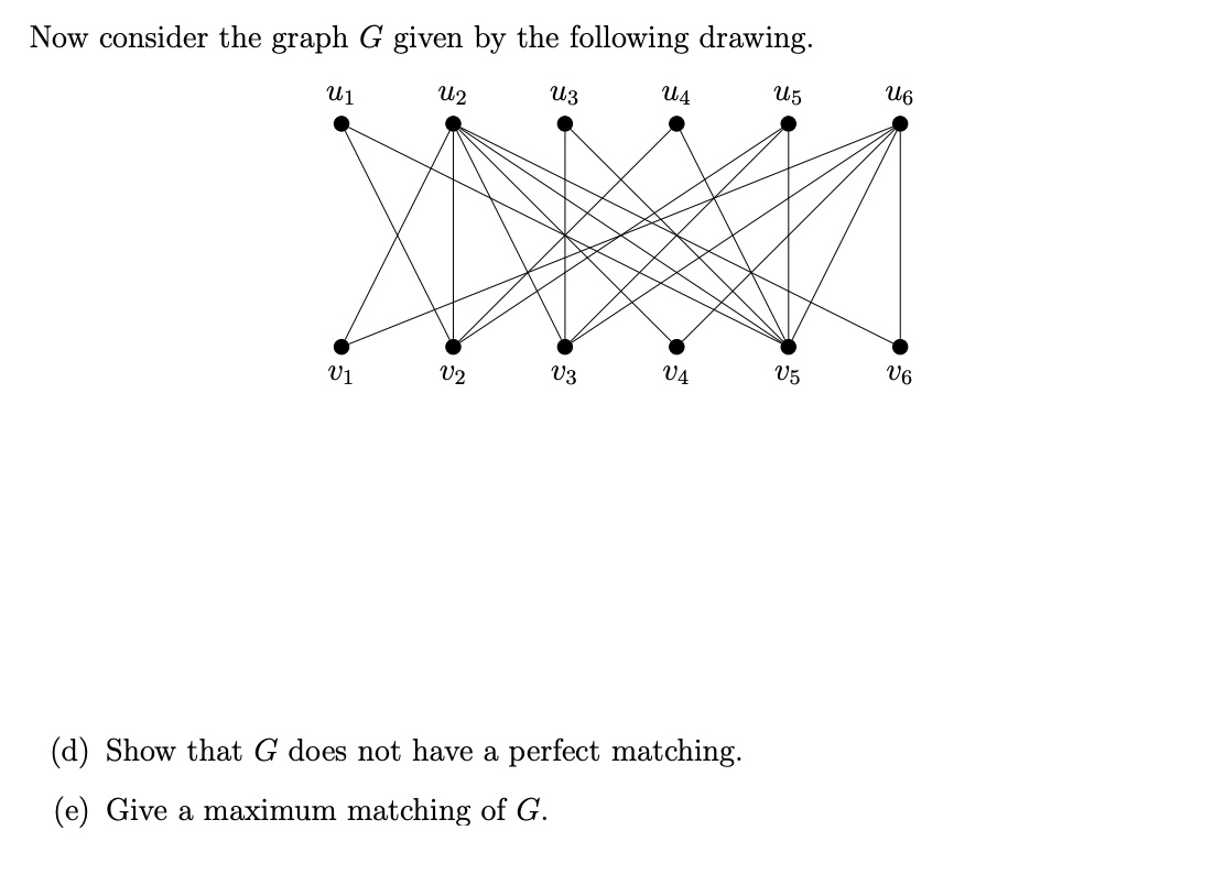 Solved Now consider the graph G given by the following | Chegg.com Solved Now consider the graph G given by the following | Chegg.com