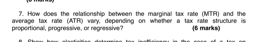 Solved How does the relationship between the marginal tax | Chegg.com