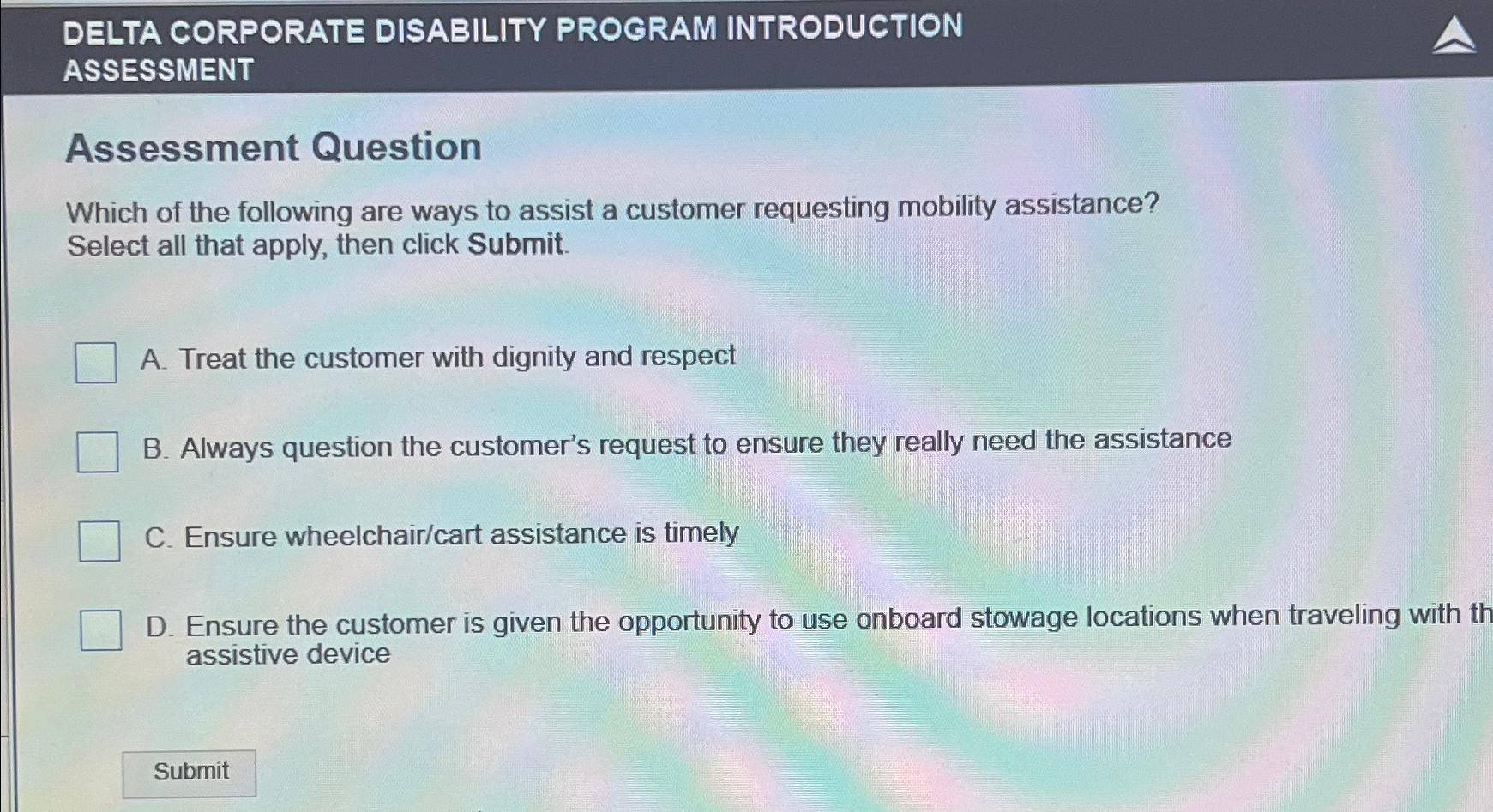 Solved DELTA CORPORATE DISABILITY PROGRAM INTRODUCTION | Chegg.com