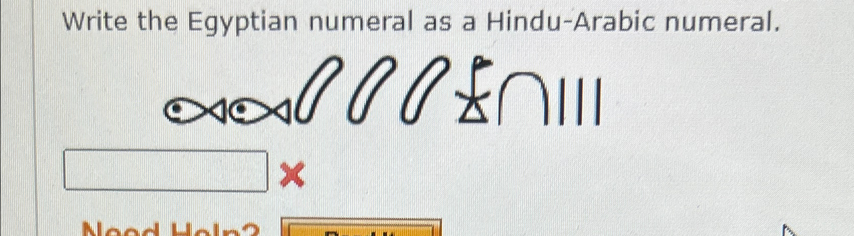 Solved Write the Egyptian numeral as a Hindu-Arabic numeral. | Chegg.com