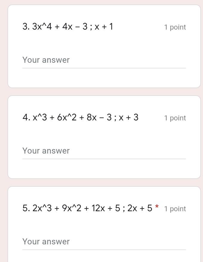 Solved Activity 4: Factor Theorem Use factor theorem to | Chegg.com