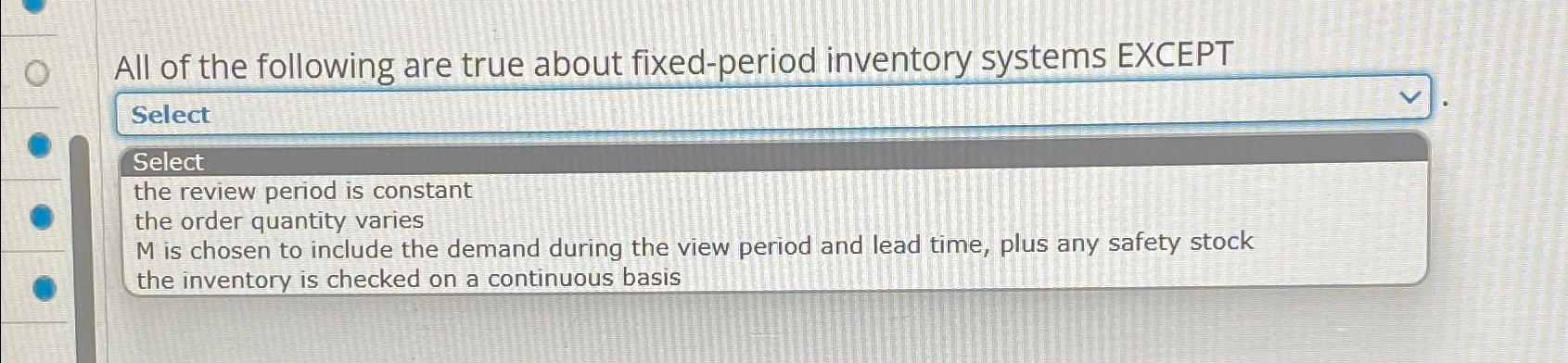 Solved All of the following are true about fixed-period | Chegg.com