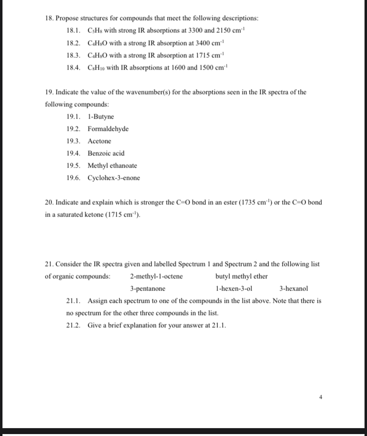 Propose structures for compounds that meet the | Chegg.com