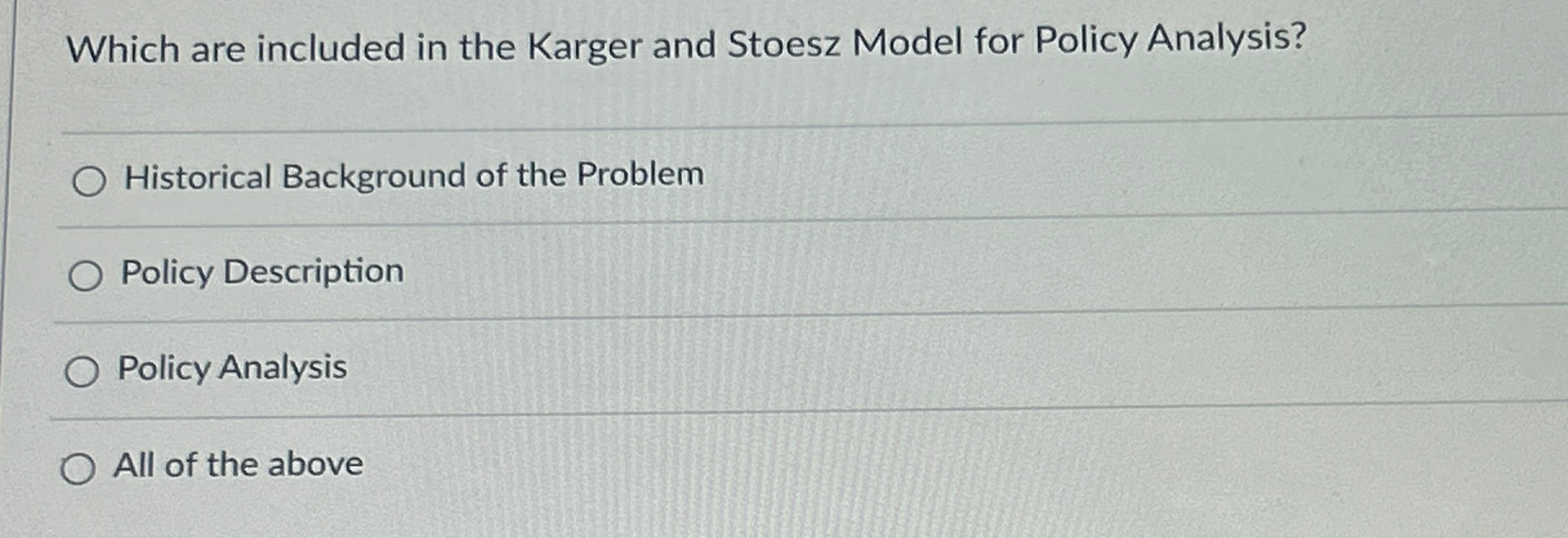 Solved Which are included in the Karger and Stoesz Model for | Chegg.com
