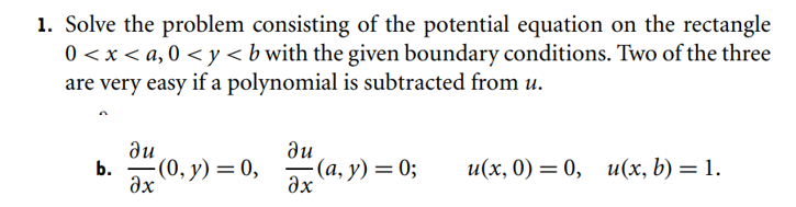 Solved Solve the problem consisting of the potential | Chegg.com