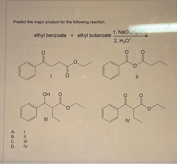 Solved Predict the major product for the following reaction. | Chegg.com