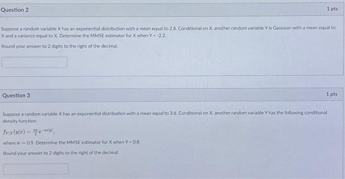 Solved Suppose a random variable X has an exponential | Chegg.com