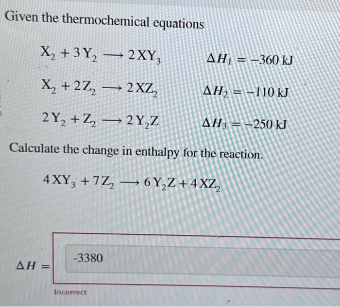 Solved Given the thermochemical equations | Chegg.com