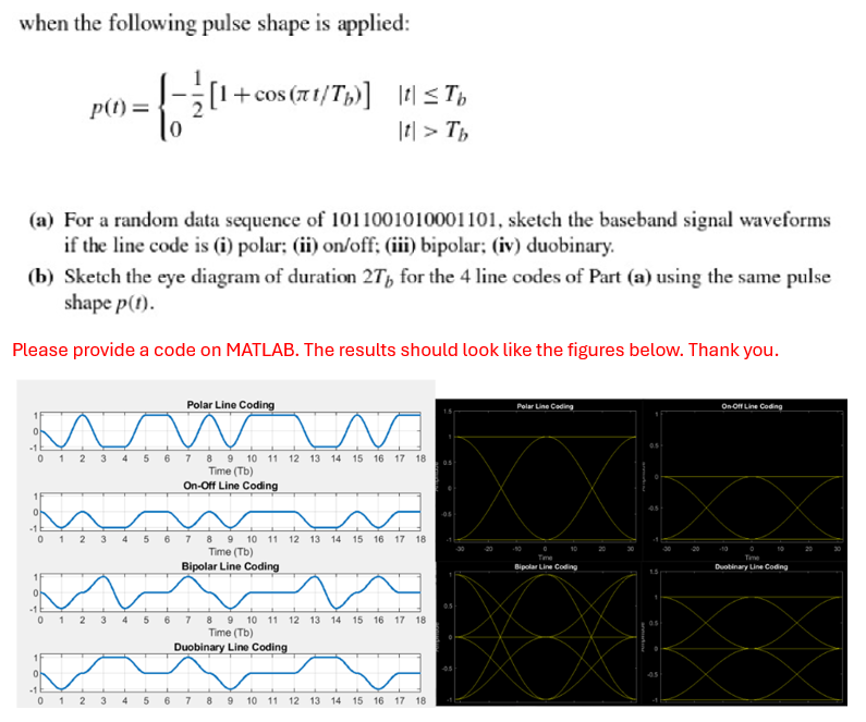 Solved Please provide a code on MATLAB. The results should | Chegg.com