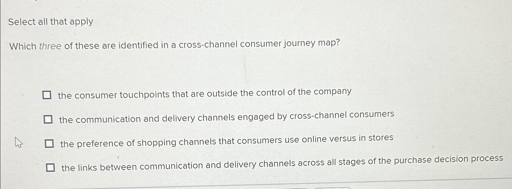 Solved Select all that applyWhich three of these are | Chegg.com