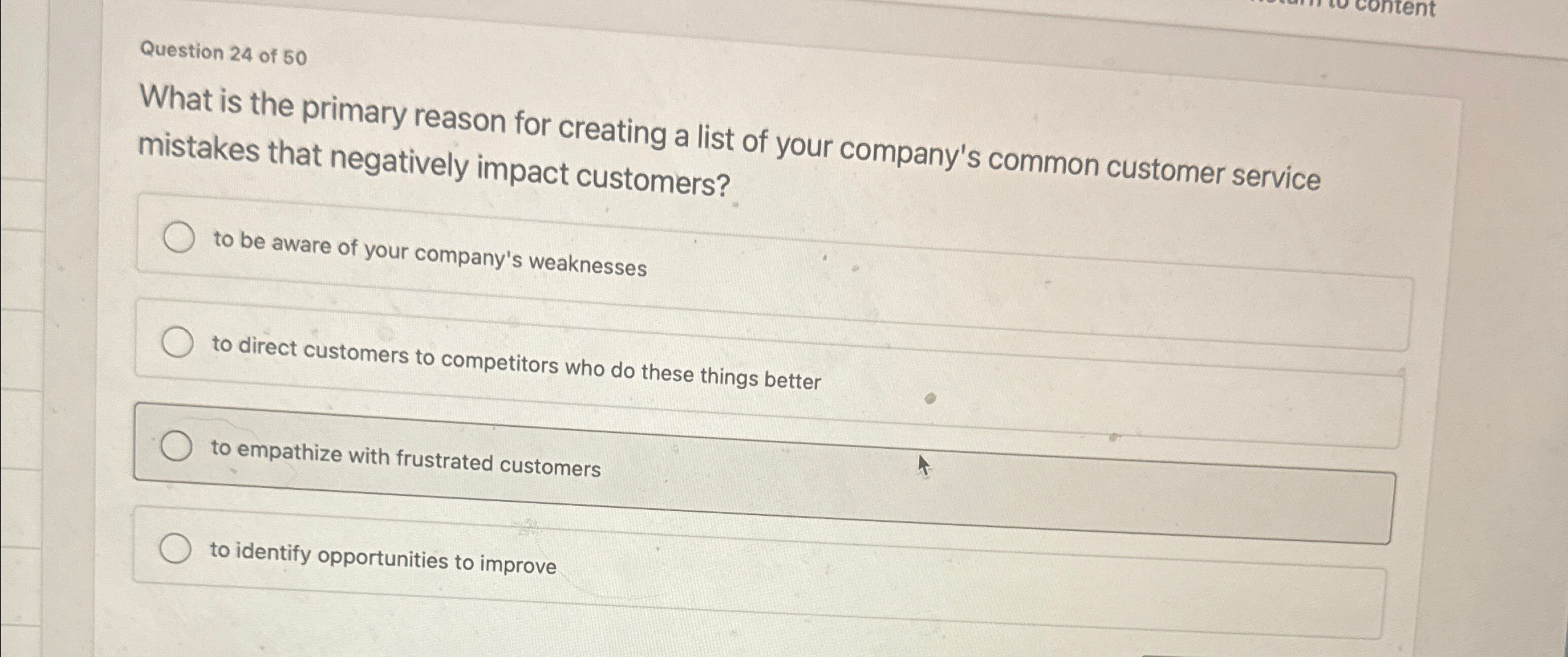 Solved Question 24 ﻿of 50What is the primary reason for | Chegg.com