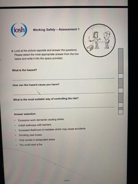 Solved iosh Working Safely - Assessment 1 15. Think about | Chegg.com