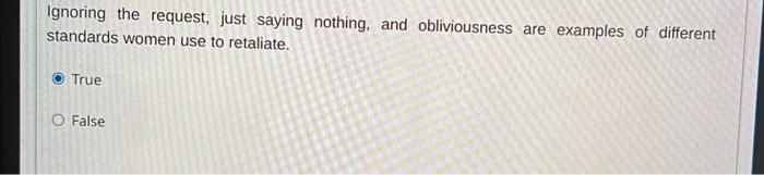 Solved Ignoring the request, just saying nothing, and | Chegg.com