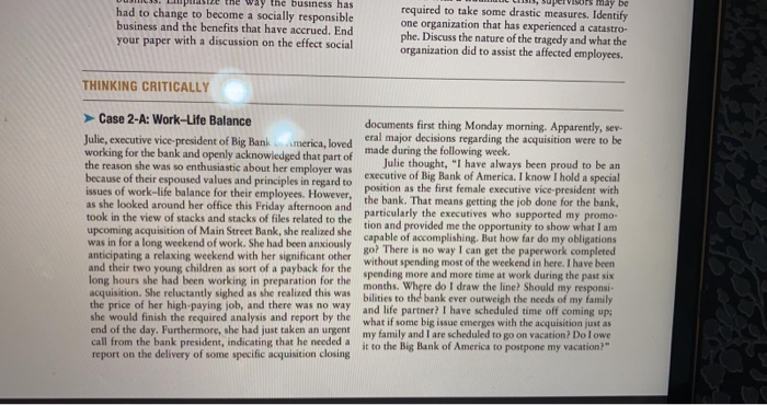 Solved the business has had to change to become a socially | Chegg.com