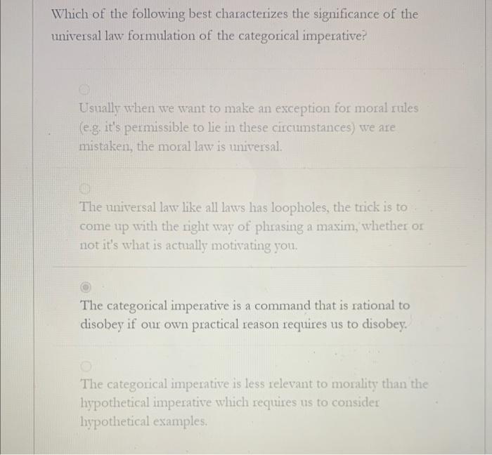 Which of the following best characterizes the | Chegg.com