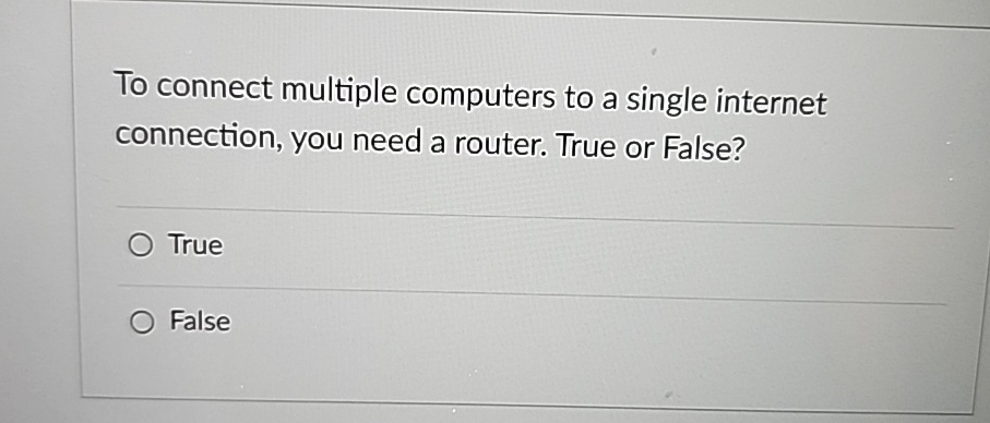 Solved To connect multiple computers to a single internet | Chegg.com