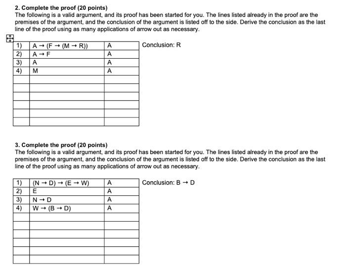 Solved 09 2. Complete the proof (20 points) The following is | Chegg.com