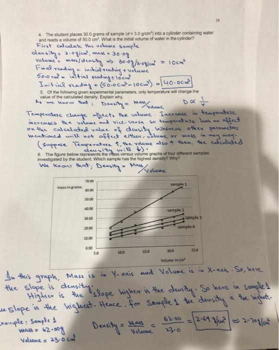 Solved POST-LABORATORY QUESTIONS 1. The student dropped the | Chegg.com