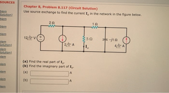 Solved SOURCES Chapter 8, Problem 8.117 (Circuit Solution) | Chegg.com