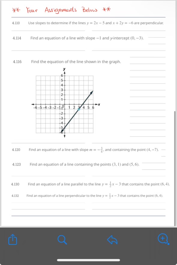 Solved Your Assignments Below **4.110 ﻿Use slopes to | Chegg.com