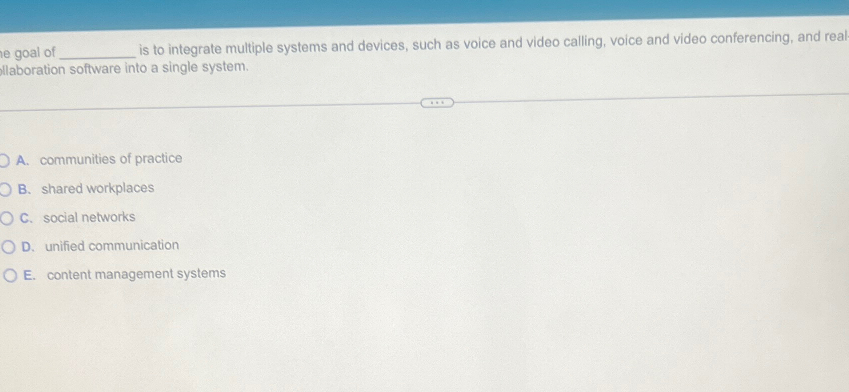 Solved goal of is to integrate multiple systems and devices, | Chegg.com