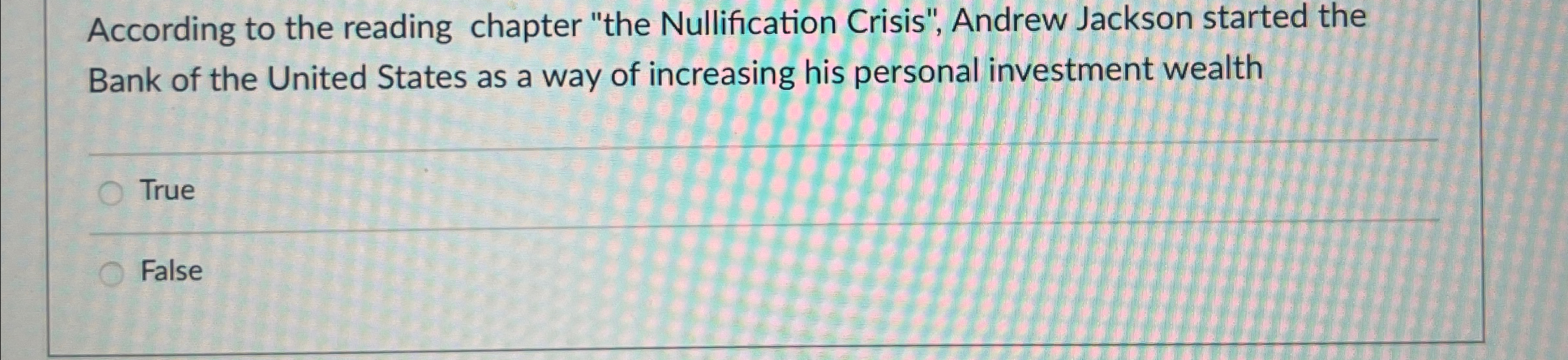 Solved According to the reading chapter "the Nullification | Chegg.com