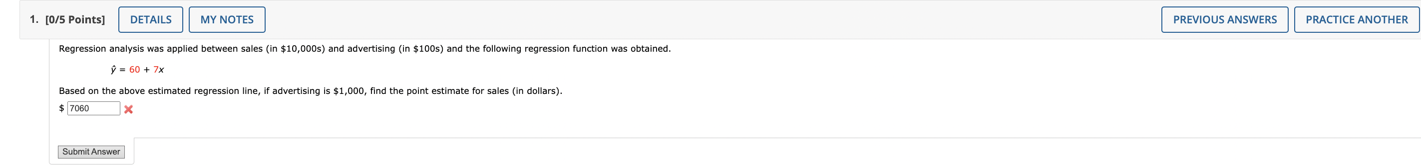 Solved [0/5 ﻿Points]Regression analysis was applied between | Chegg.com