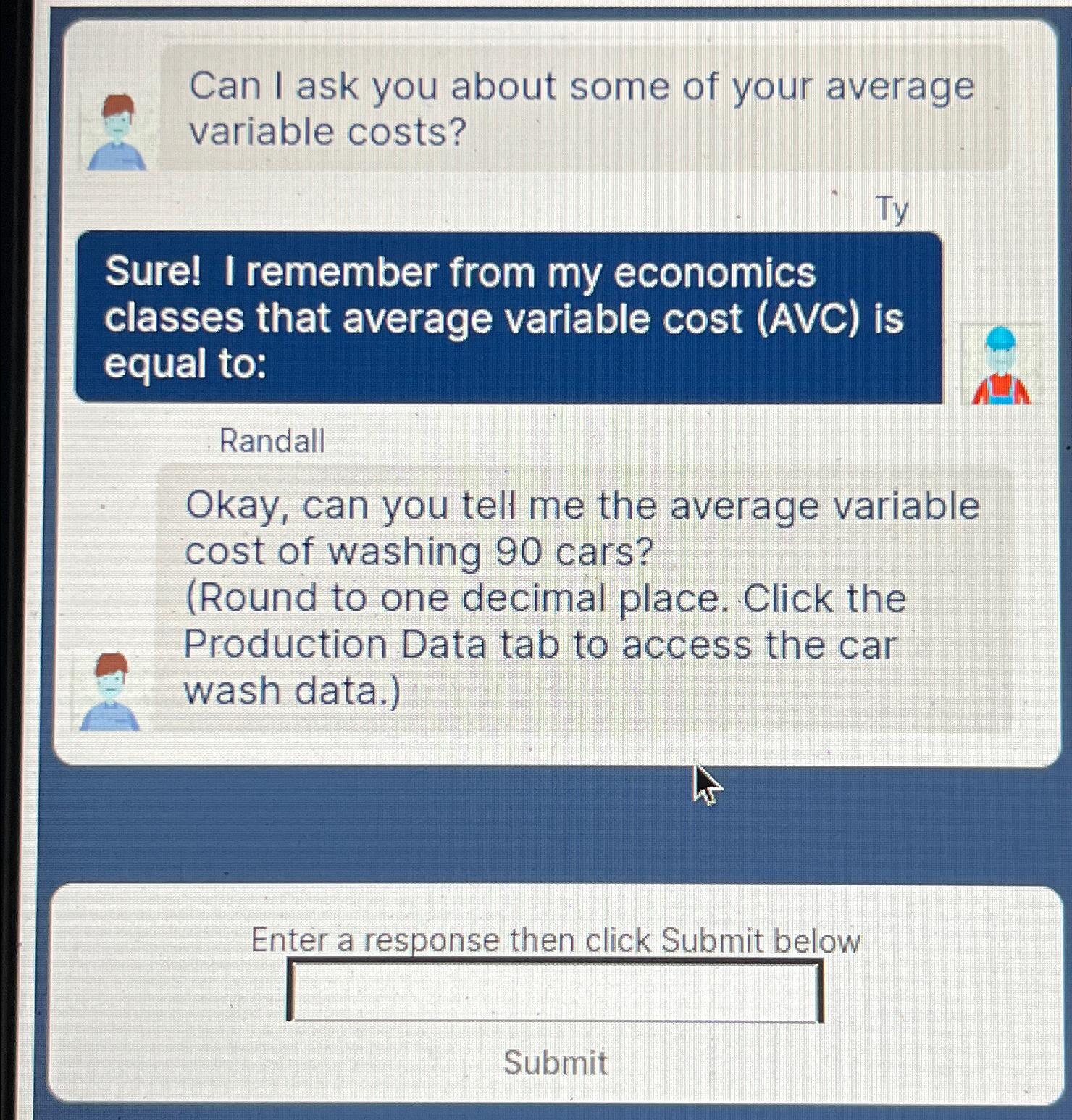 Solved Can I ask you about some of your average variable | Chegg.com