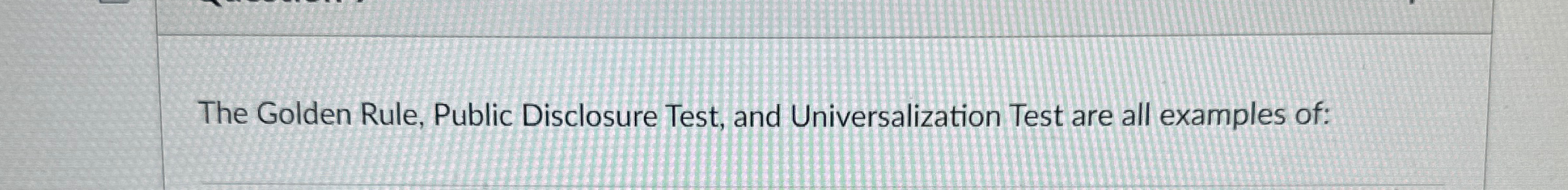 Solved The Golden Rule, Public Disclosure Test, and | Chegg.com