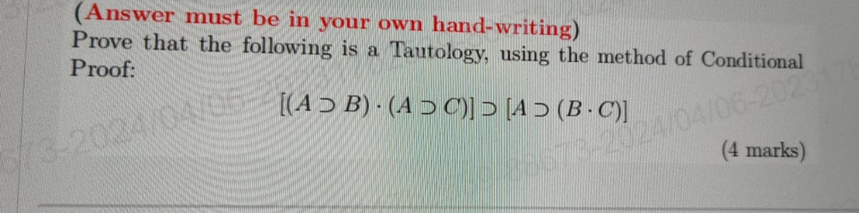 Solved (Answer must be in your own hand-writing)Prove that | Chegg.com