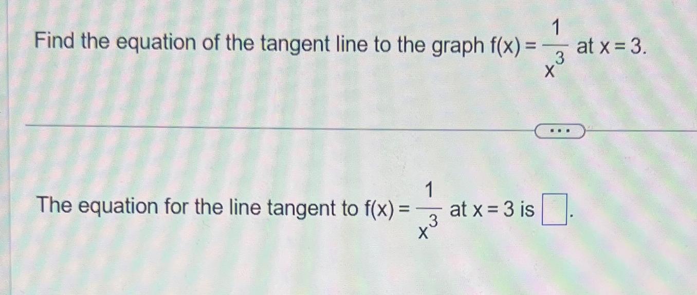 Solved Find the equation of the tangent line to the graph | Chegg.com